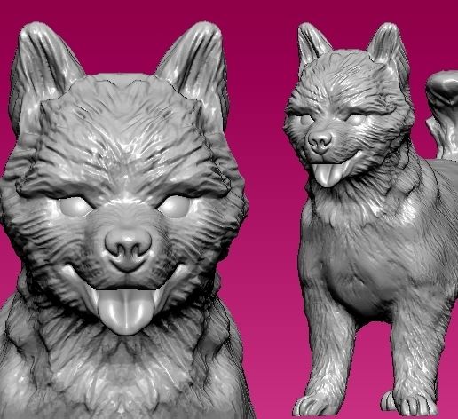STL file Tsuki Dog model - 3D print 🐕 ・3D print model to download・Cults