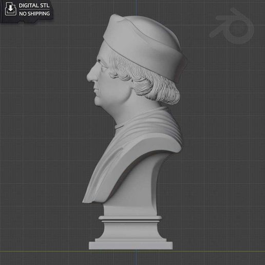 👤 Christopher Columbus Bust STL - Historical Explorer Statue for 3D ...