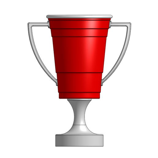 🍺 Beer Pong Trophy・ STL File for 3D printing・Cults