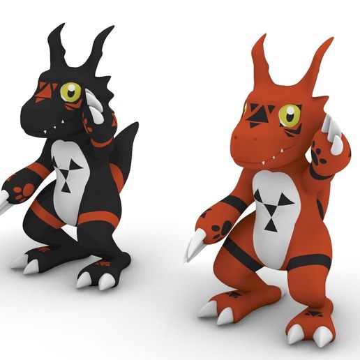 🔥 Guilmon - Digimon Series | Multi-Part 3D Print 🔥・Archivo 3MF para ...