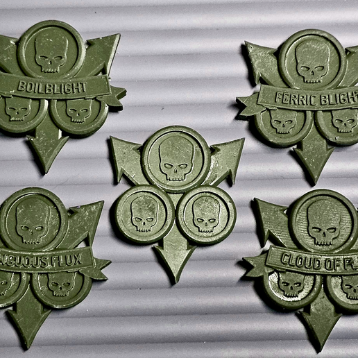 💂 Death Guard Tracker Tokens・ STL File for 3D printing・Cults