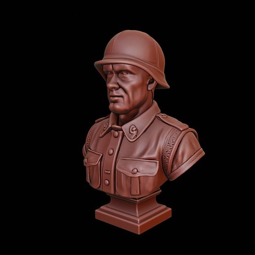 3D file WW2 Soldier Bust 🫡 ・3D printing template to download・Cults