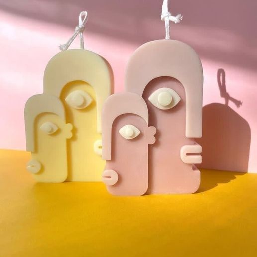 🕯️ Cubism Candle・ OBJ File for 3D printing・Cults