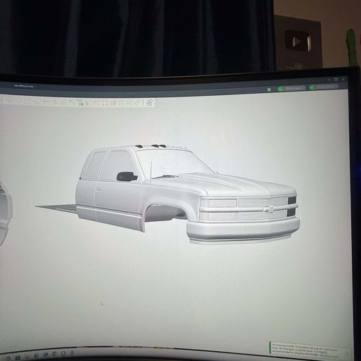 🚕 1997 OBS extended cab with cab lights cab and parts・ STL File for 3D ...