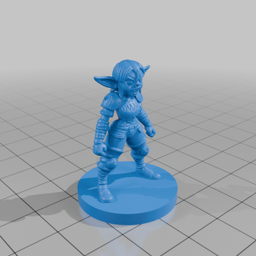 👺 Goblin Figther/Rogue Chibi/Anime (DND / TTRPG)・Free 3D File for ・Cults