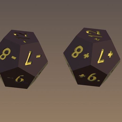 🎲 D12 - MTG Mod Dice – +1/+1 and -1/-1 d12 Counters・ STL File for 3D ...