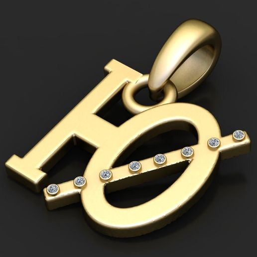 💎 custom letter pendant 3D printable model・ STL File for 3D printing・Cults