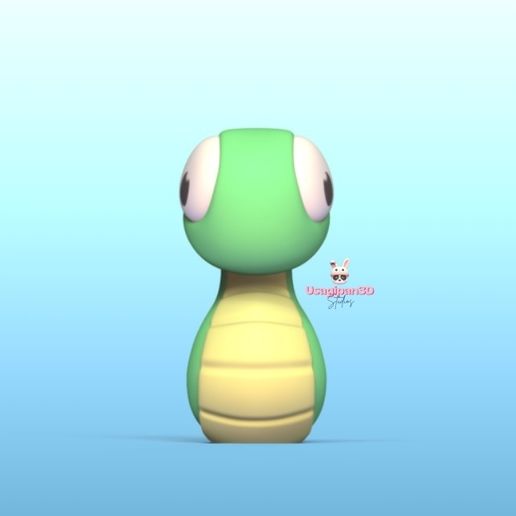 🐍 Cute Stylized Snake・ 3D File for 3D printing・Cults