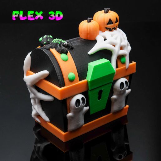 🎃 Flex 3D Halloween Chest・ 3D File for 3D printing・Cults