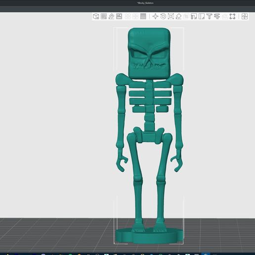 💀 Minecraft-Inspired blocky Skeleton 3D print STL model・ STL File for ...