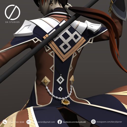 🎲 Genshin Impact - Zhongli・ STL File for ・Cults