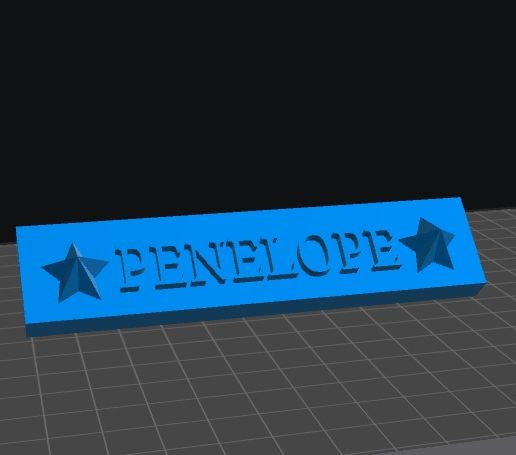3D file Penelope Nameplate 👾 ・Model to download and 3D print・Cults