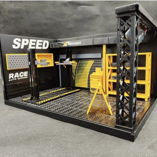 🚉 RC GARAGE WORKING STATION STATIC OR DINAMIC CARS・ 3MF File for 3D ...