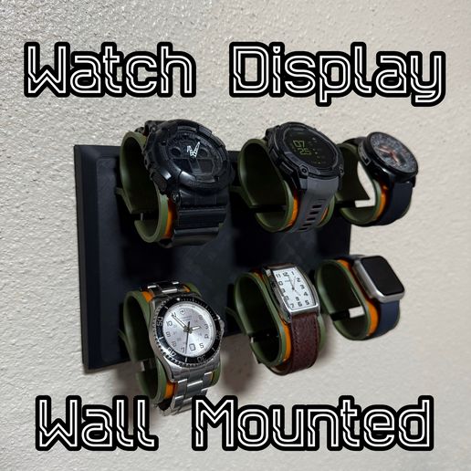 ⌚ Watch Display - Wall Mounted・ 3MF File for 3D printing・Cults
