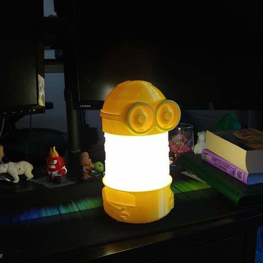 👹 minion lamp with led lighting・3D Print・Cults