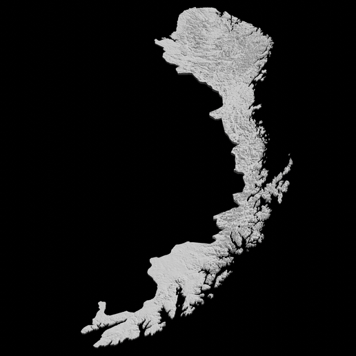 🇳🇴 Norway Topographic Map - 3D Terrain Elevation - Relief 3D Map of ...