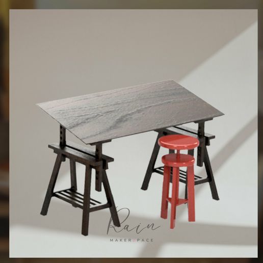 🎨 Art Table LAGKAPTEN MITTBACK | MINIATURE ARTIST ROOM FURNITURE ...