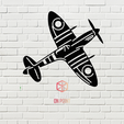 🎨 SPITFIRE WARBIRD WW2 | 2D WALL ART・ STL File for 3D printing and CNC ...
