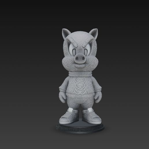 🐖 Stylized Knit Porky Pig Figure – Modern Character Interpretation・ STL ...