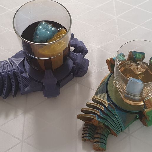 🤖 Robot - Cyber - Hand Self-Adjusting Coaster - no support - print in ...