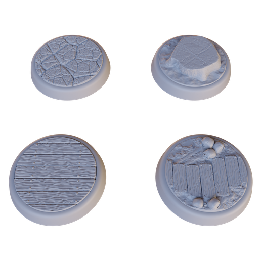 🎲 60mm Miniature base 8 pack bundle・Free STL File for 3D printing・Cults