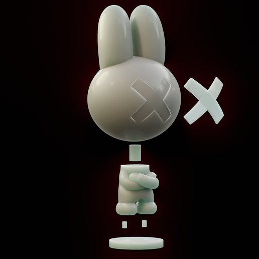 🐇 Rabbit Rabbit Bearbrick Kaws - Eye X - Separated by pieces for easy ...