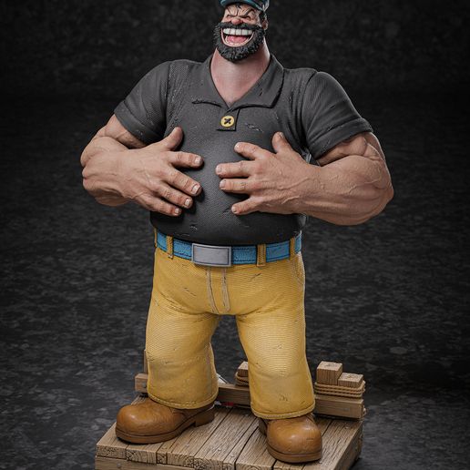💪 Bluto - Popeye – Fullsize・ 3D File for 3D printing・Cults