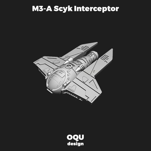 ⭐ Star Wars M3-A Scyk Interceptor (X-Wing compatible)・ STL File for 3D ...