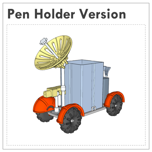 🖊️ Low Poly Lunar Rover, Dynamic Model, Pen Holder・ 3D File for 3D ...