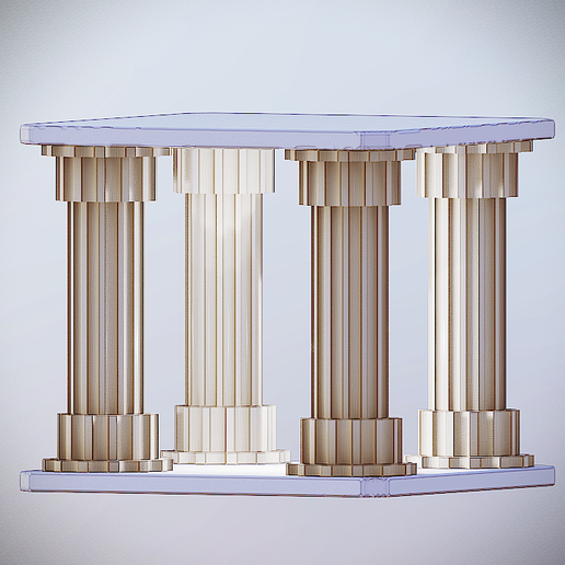 🏛️ Stackable Greek Pilars Columns.・Free STL File for 3D printing・Cults