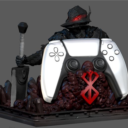 🗡️ BERSERK GUTS PS4 PS5 CONTROLLER HOLDER ANIME FANTASY CHARACTER 3D ...