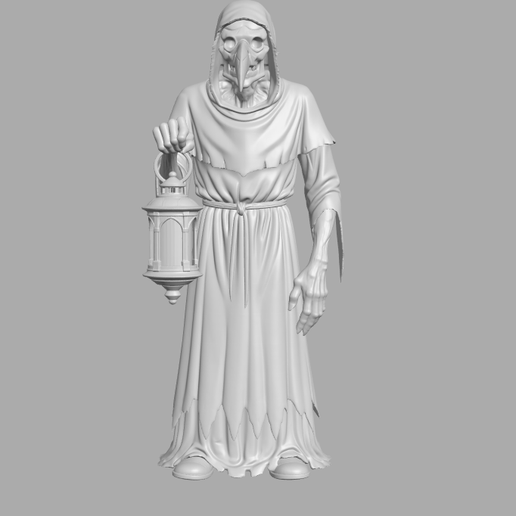 🩺 Emaciated Plague Doctor Zombie・ STL File for 3D printing・Cults