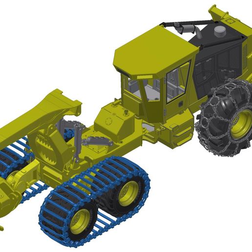 🚜 Tigercat 635E grapple skidder in 1/24 scale・ STL File for 3D printing ...
