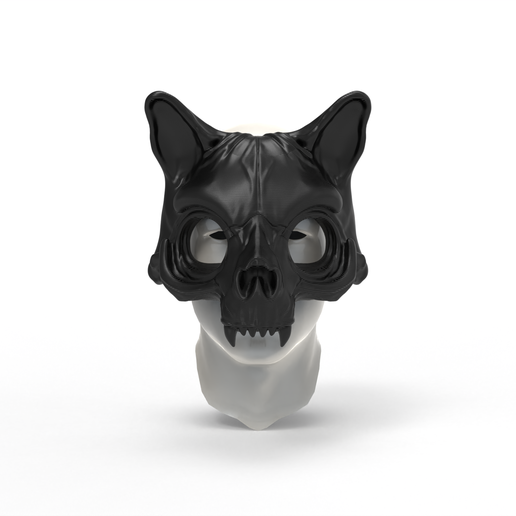 🐱 3D Printable Cat skull Mask for Cosplay & Halloween・Free STL File for ...