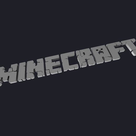 🎮 Minecraft Text Logo 3D MODEL・Archivo 3D para Impresión 3D・Cults