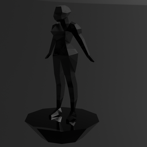 Free STL file low-poly statue of a woman 👩 ・Design to download and 3D ...