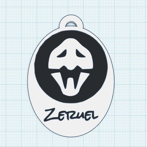 🗝️ keychain of angel zeruel from evangelion・ STL File for ・Cults