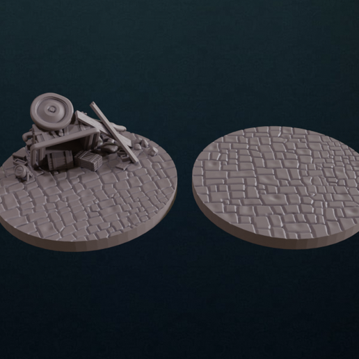 🎲 European Cobblestone Bases - Full Set・ 3D File for ・Cults
