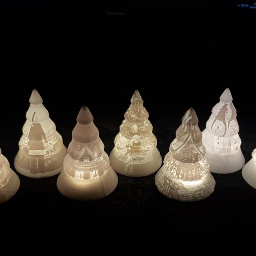 🎄 Christmas Tree Lithophane・ STL File for ・Cults