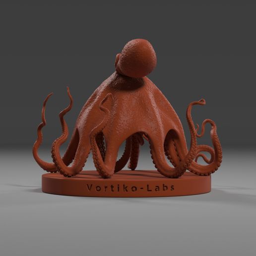 🐙 Realistic Octopus Figurine・ STL File for 3D printing・Cults