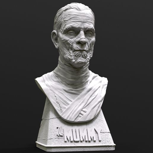 👻 The Mummy 1932 Bust・ OBJ File for 3D printing・Cults