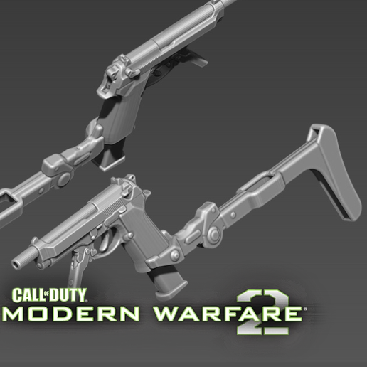 🤙 Beretta 92 3d model Call of duty modern warfare 2・ OBJ File for 3D ...