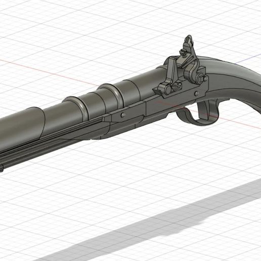 🔫 Large flintlock pistol・ 3D File for 3D printing・Cults