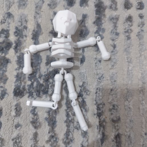 💀 Wiggly Skeleton – Flexi, Easy Print・ 3MF File for 3D printing・Cults