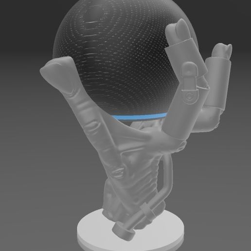 Alexa Echo Dot Stand 4th and 5th Generation Cyborg Hand・ STL File for ...