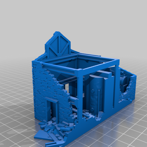 🧑‍🏭 15mm WW1/WW2 Factory ruins (sugar factory)・Free STL File for 3D ...