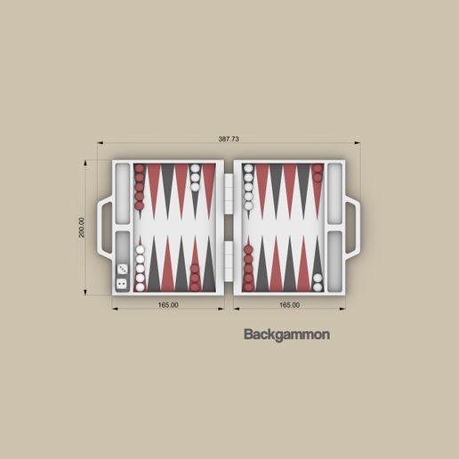 OBJ file Backgammon/tric trac/tavla ♟ ・3D printable model to download・Cults