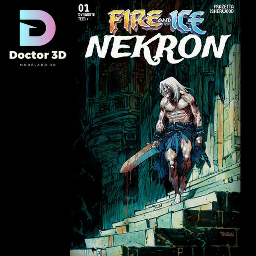 🔥 Fire and Ice-necron- origins- comic book cover dinamite-diorama・ 3D ...