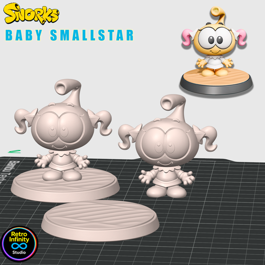 👶 Baby Smallstar - Snorks 3D collectible figure (70mm) | Retro Infinity ...