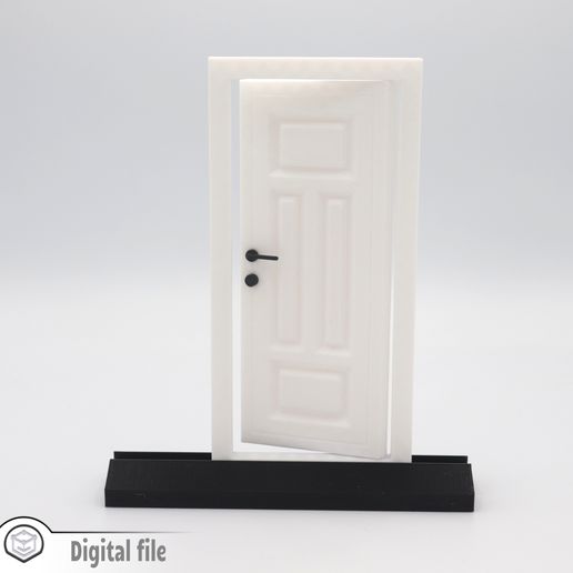 🚪 1:12 miniature Functional Door style 3 3d stl file・ 3D File for 3D ...